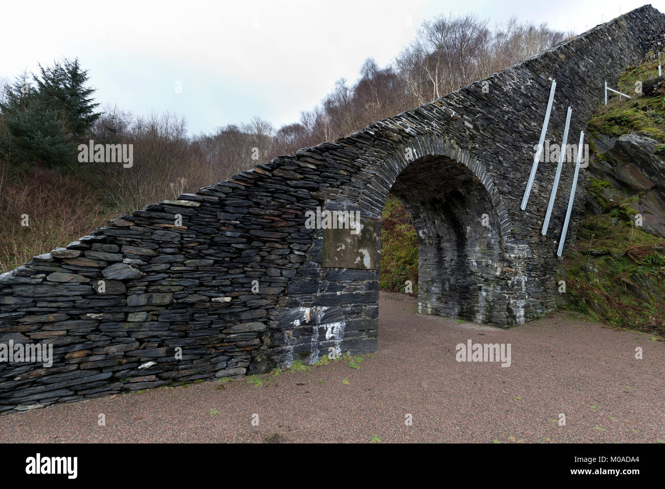 Ballachulish slate arch and inclined plane Stock Photo - Alamy