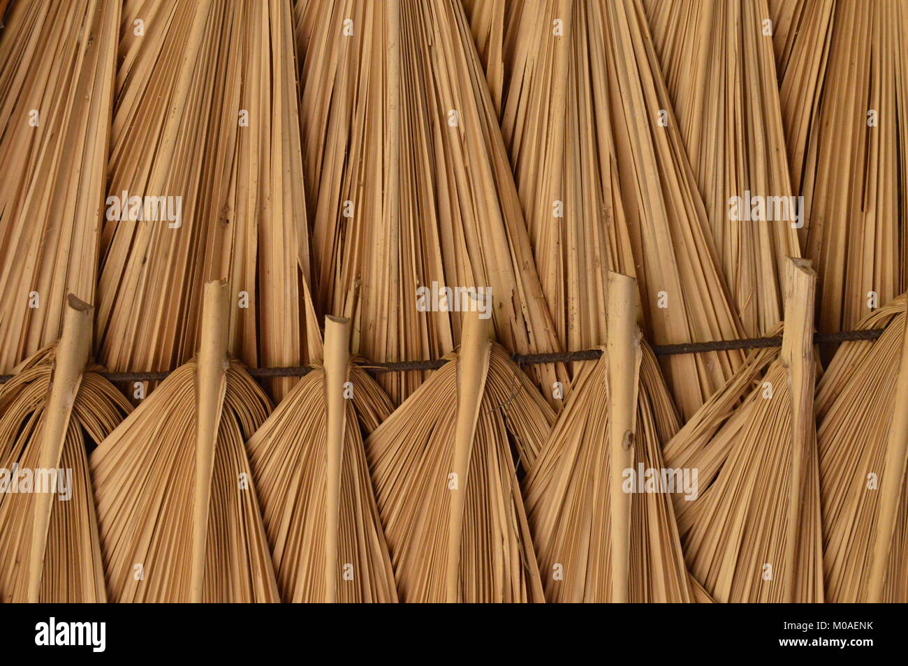 Interior view of palm ceiling in kind of hut called churuata Stock ...