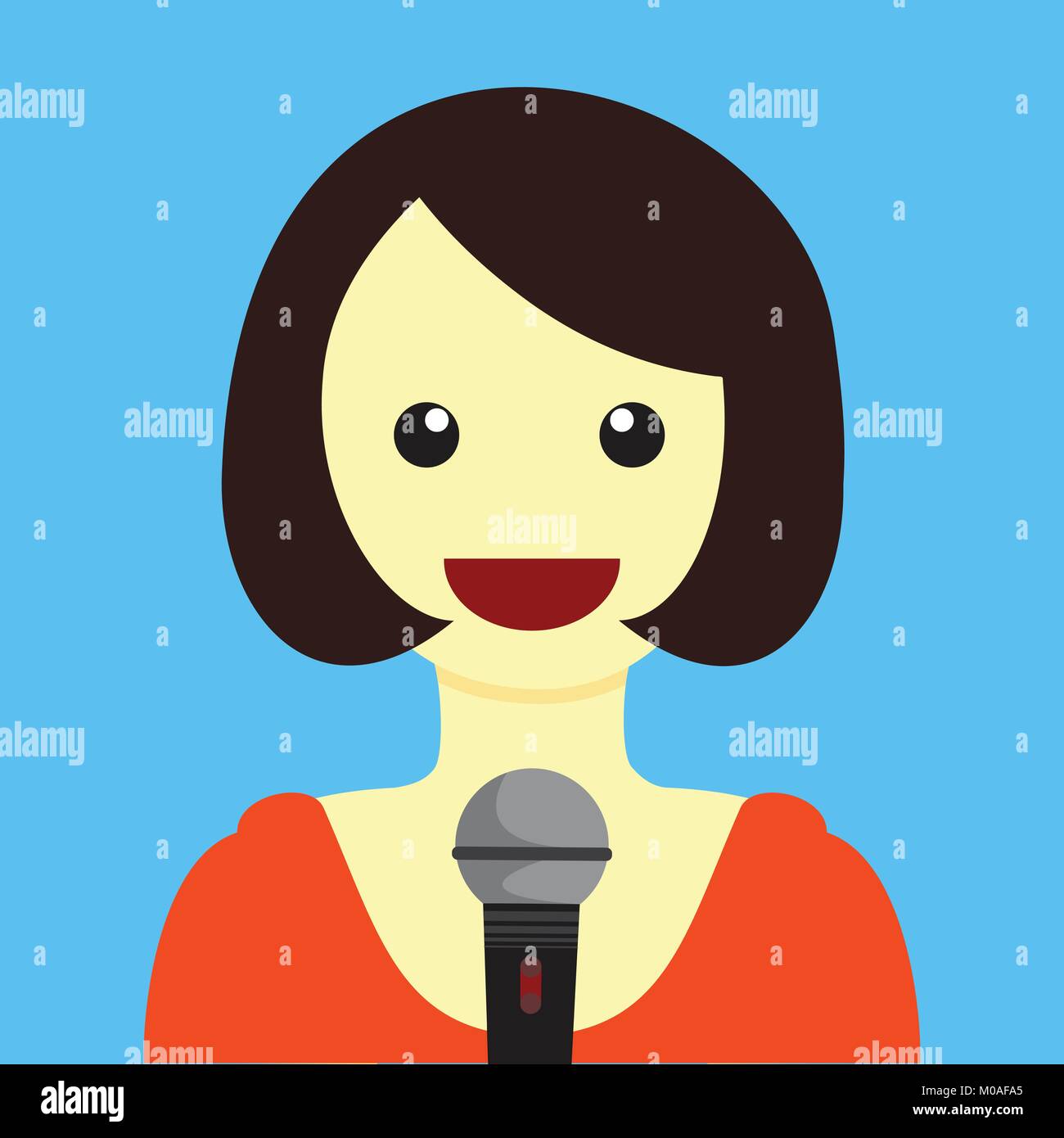 Cartoon Girl Sing High Resolution Stock Photography and Images - Alamy
