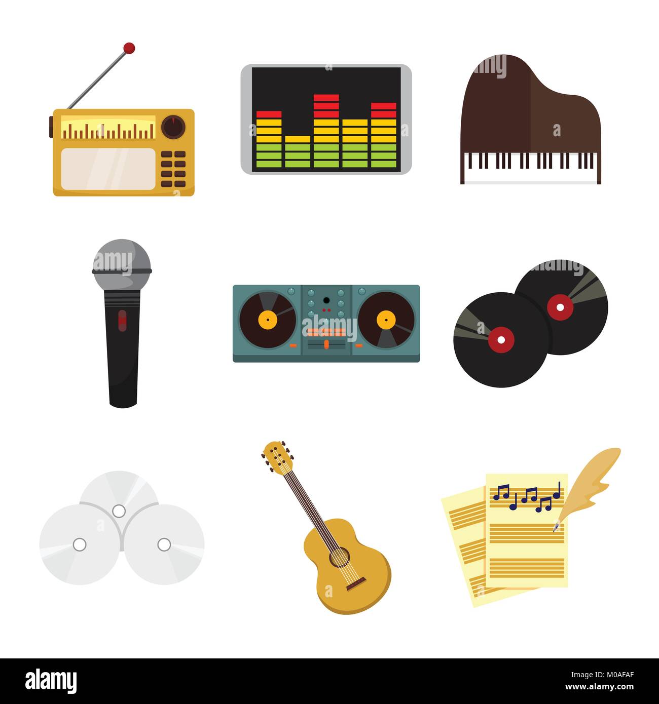 Musical Equipment Instrument Icons Vector Illustration Graphic Design ...