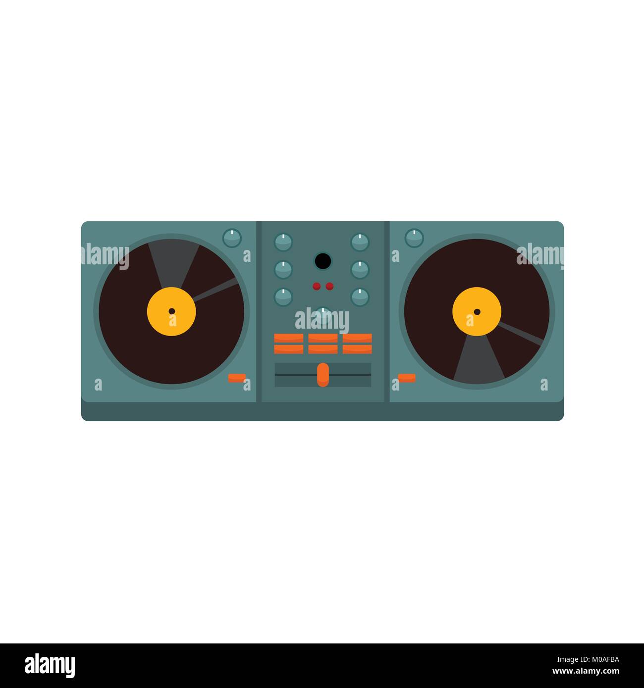Double Turntable Disc Jockey Vector Illustration Graphic Design Stock ...