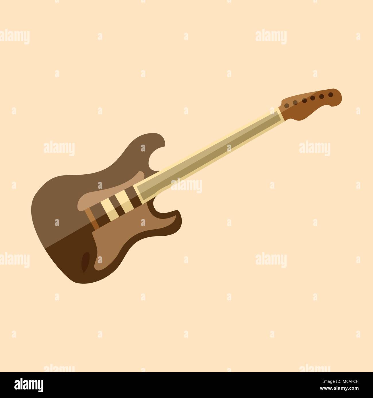 Electric Stratocaster Guitar Vector Illustration Graphic Design Stock ...