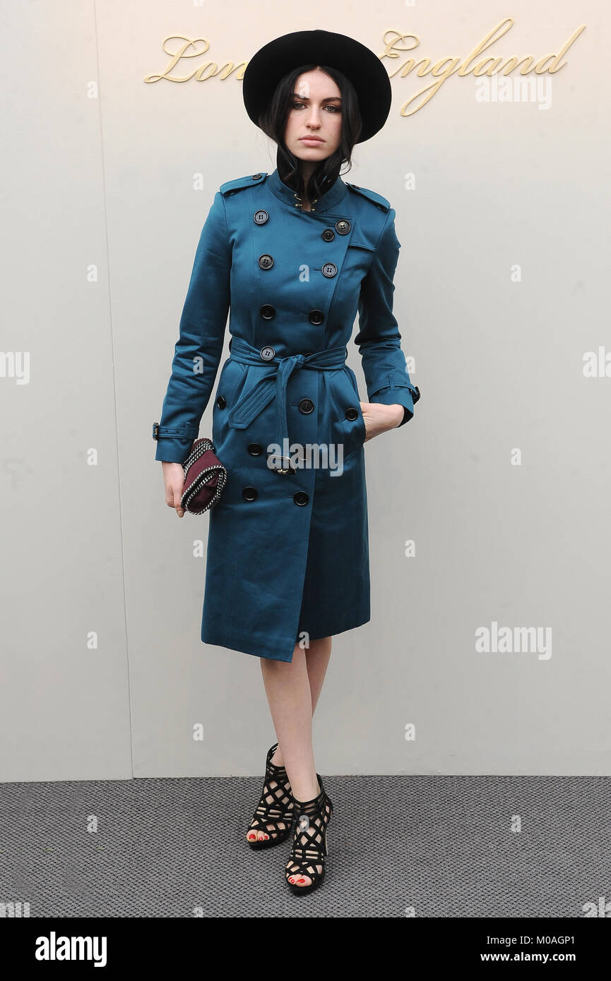 Tali Lennox attends the Burberry Prorsum Womens wear A/W 2016 on West ...