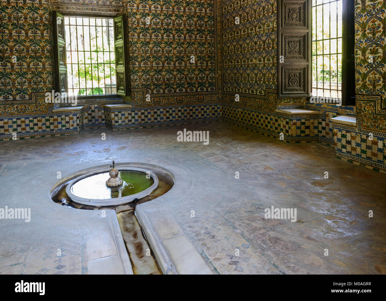 Seville real alcazar tiles hi-res stock photography and images - Alamy