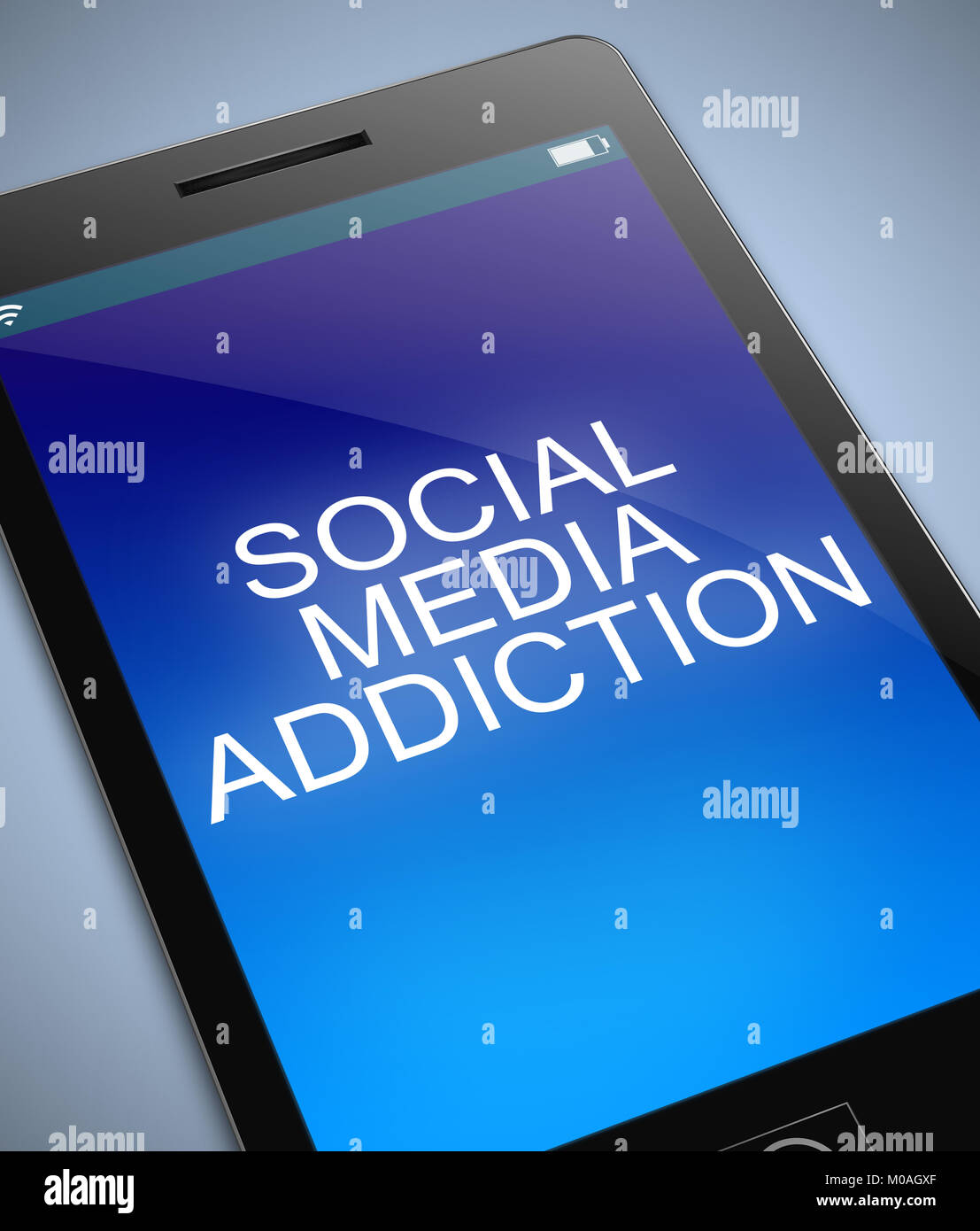 3d Illustration depicting a smart phone device with a social media ...