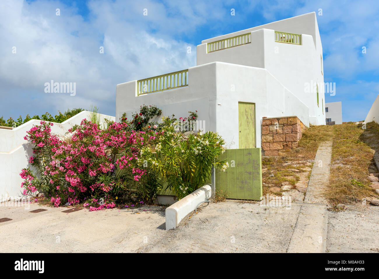 Traditional Greek style architecture on Milos island. Cyclades, Greece ...