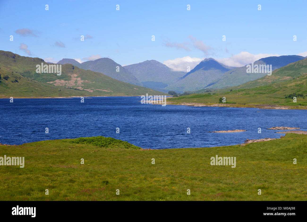 The Scottish Mountain Munros, Beinn Ime and Ben Vane from Loch Arklet ...
