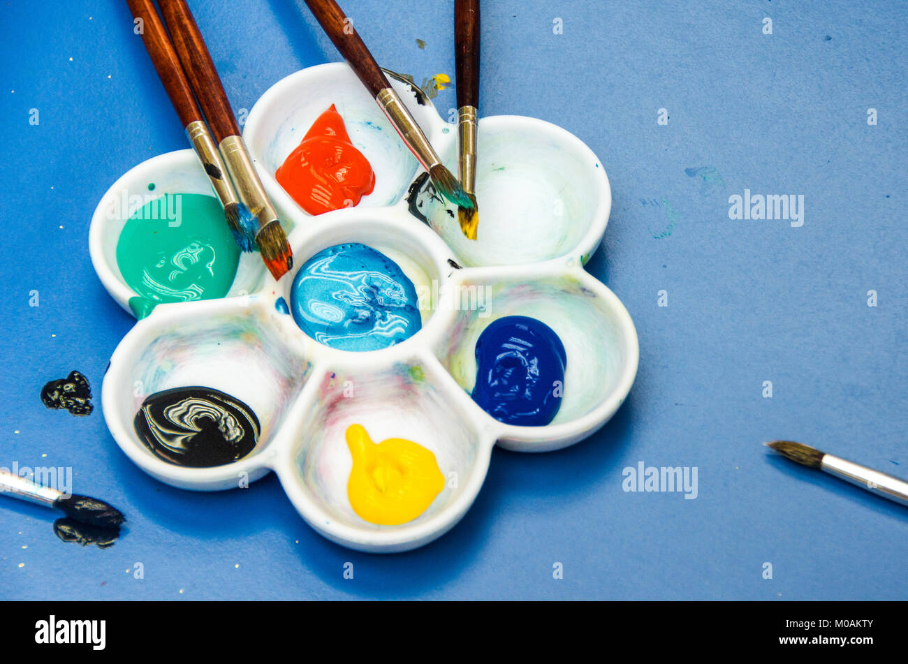 Young Painter's Tools Stock Photo - Alamy