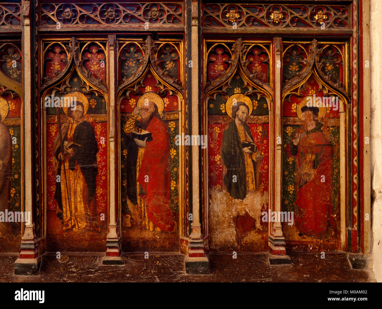 S end of C15th rood screen in St Agnes' Church, Cawston: Flemish ...