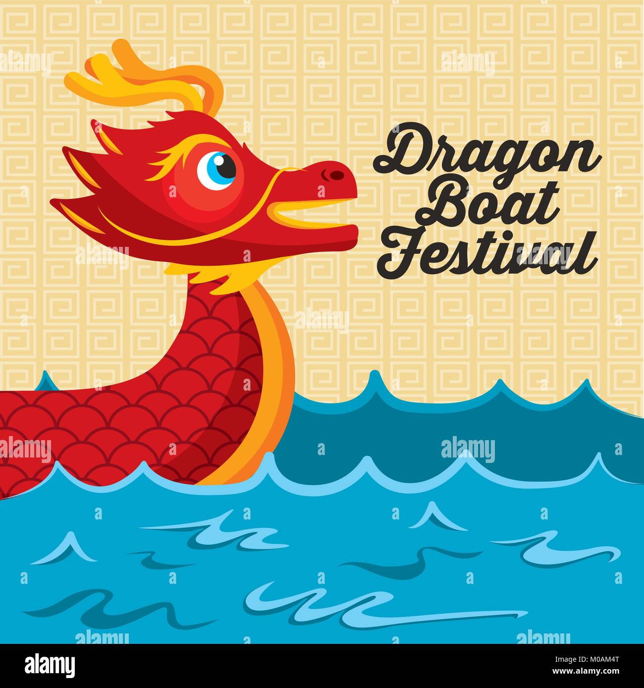Golden dragon boat Stock Vector Images - Alamy