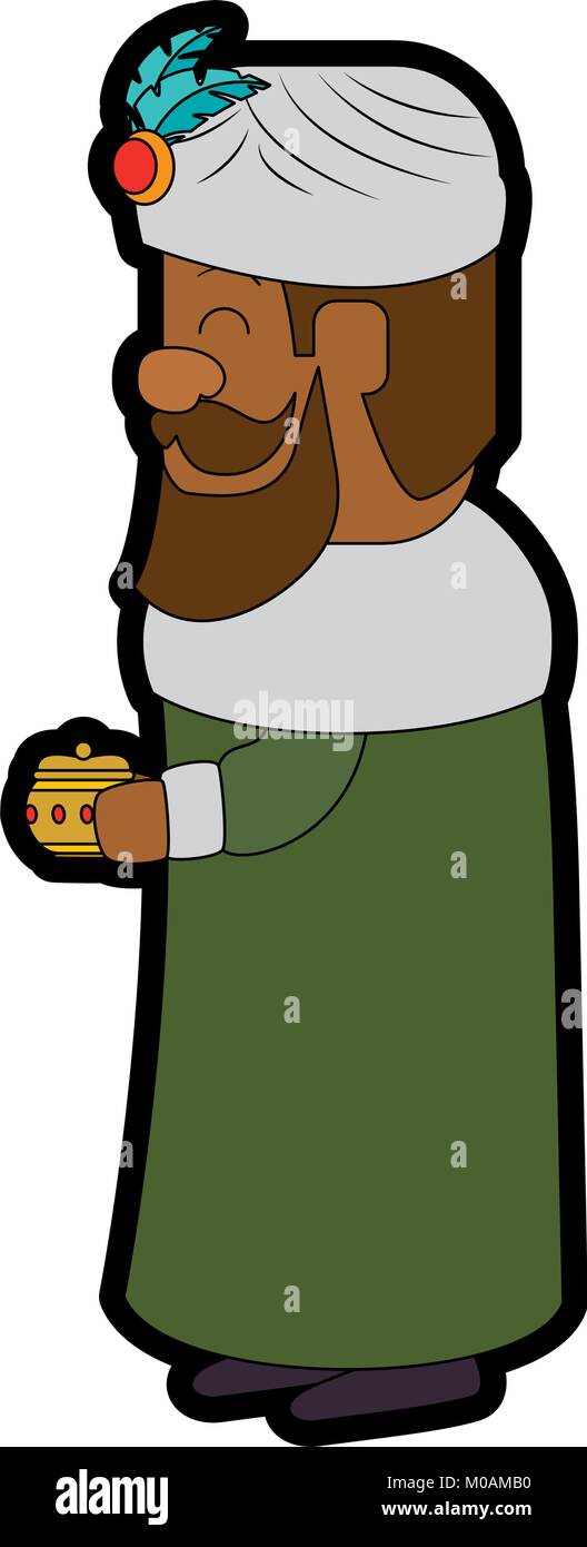 melchior king wizard avatar character vector illustration design Stock ...