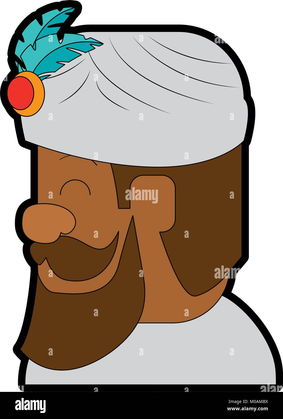 melchior king wizard avatar character vector illustration design Stock ...