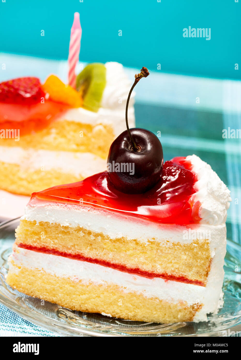 Cherry Cream Cake Showing Cafeteria Delicious And Gateaux Stock Photo ...