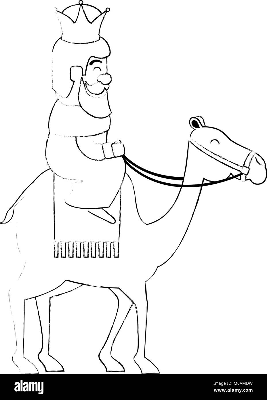 king wizard in camel avatar character vector illustration design Stock ...