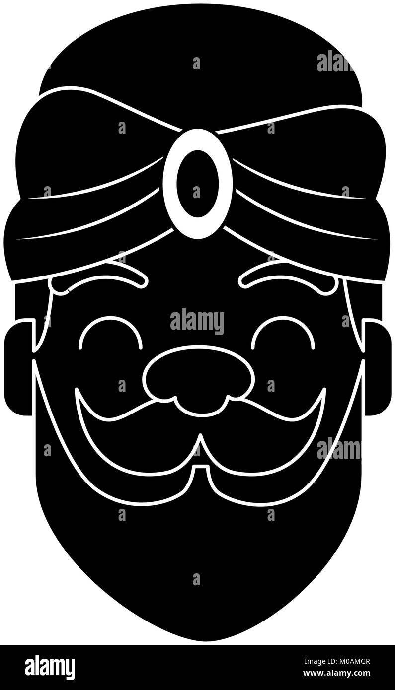 king wizard head avatar character vector illustration design Stock ...