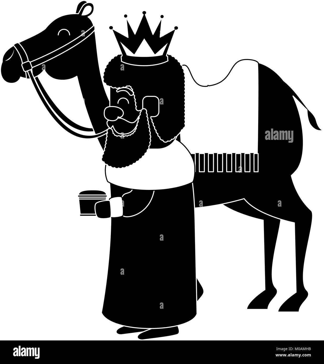 king wizard in camel avatar character vector illustration design Stock ...