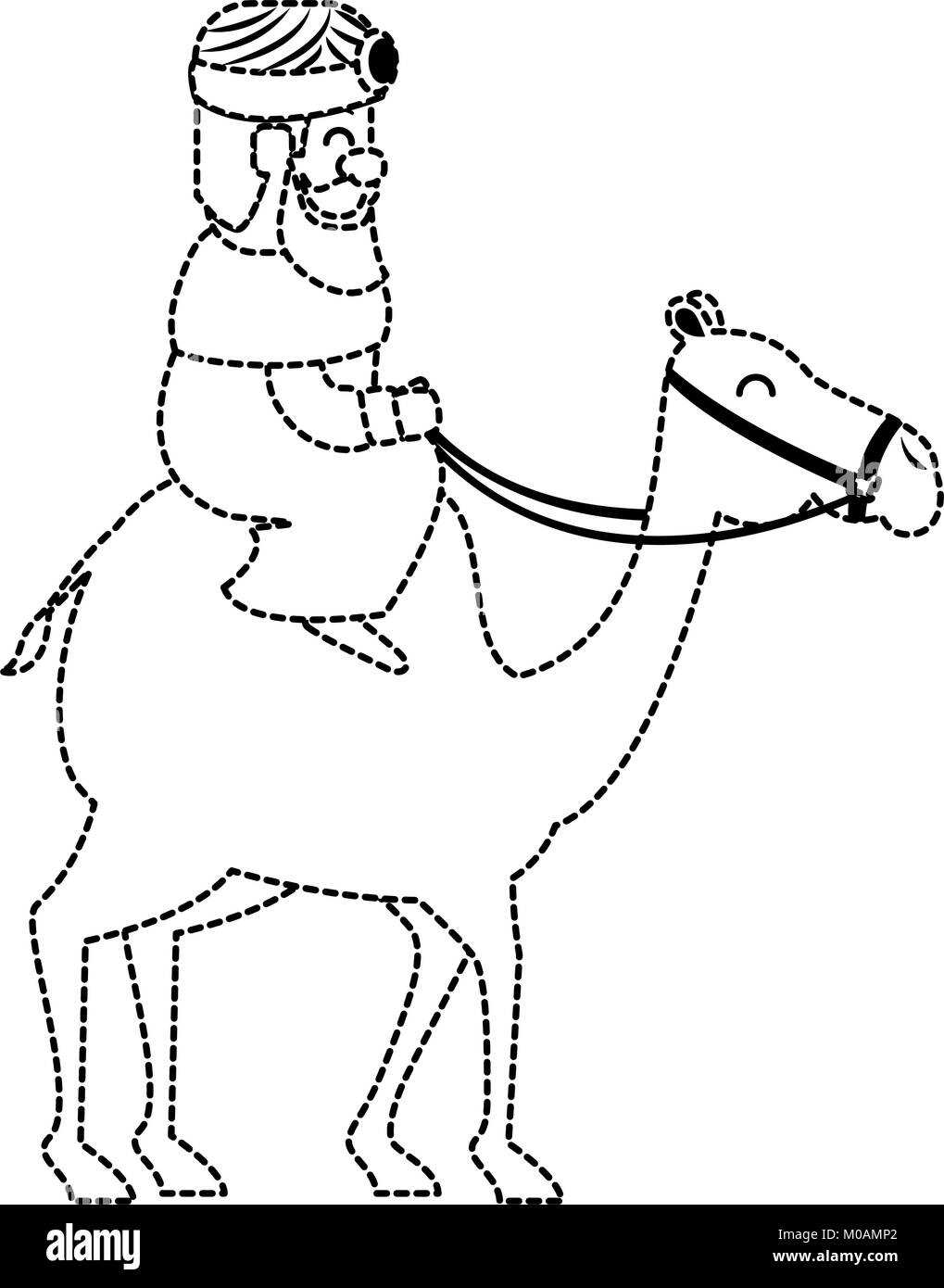 king wizard in camel avatar character vector illustration design Stock ...