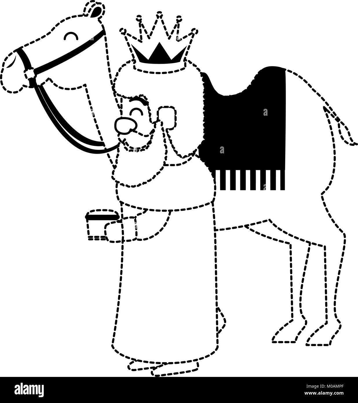 king wizard in camel avatar character vector illustration design Stock ...