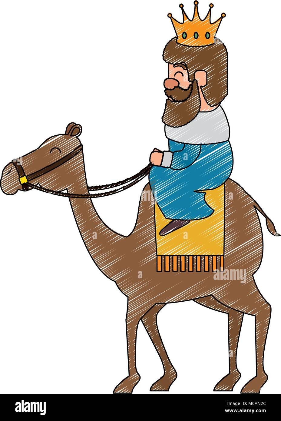 king wizard in camel avatar character vector illustration design Stock ...