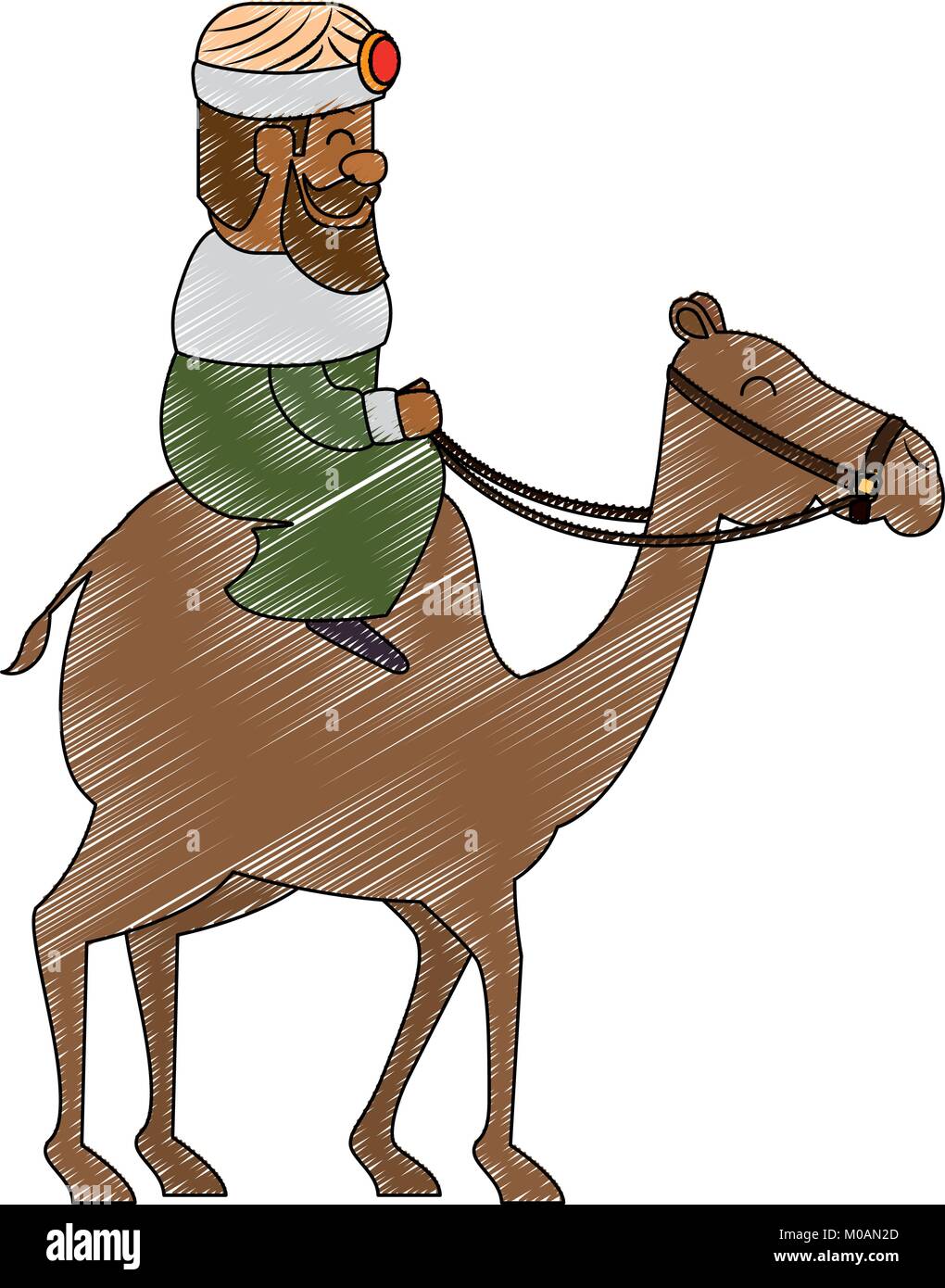 king wizard in camel avatar character vector illustration design Stock ...