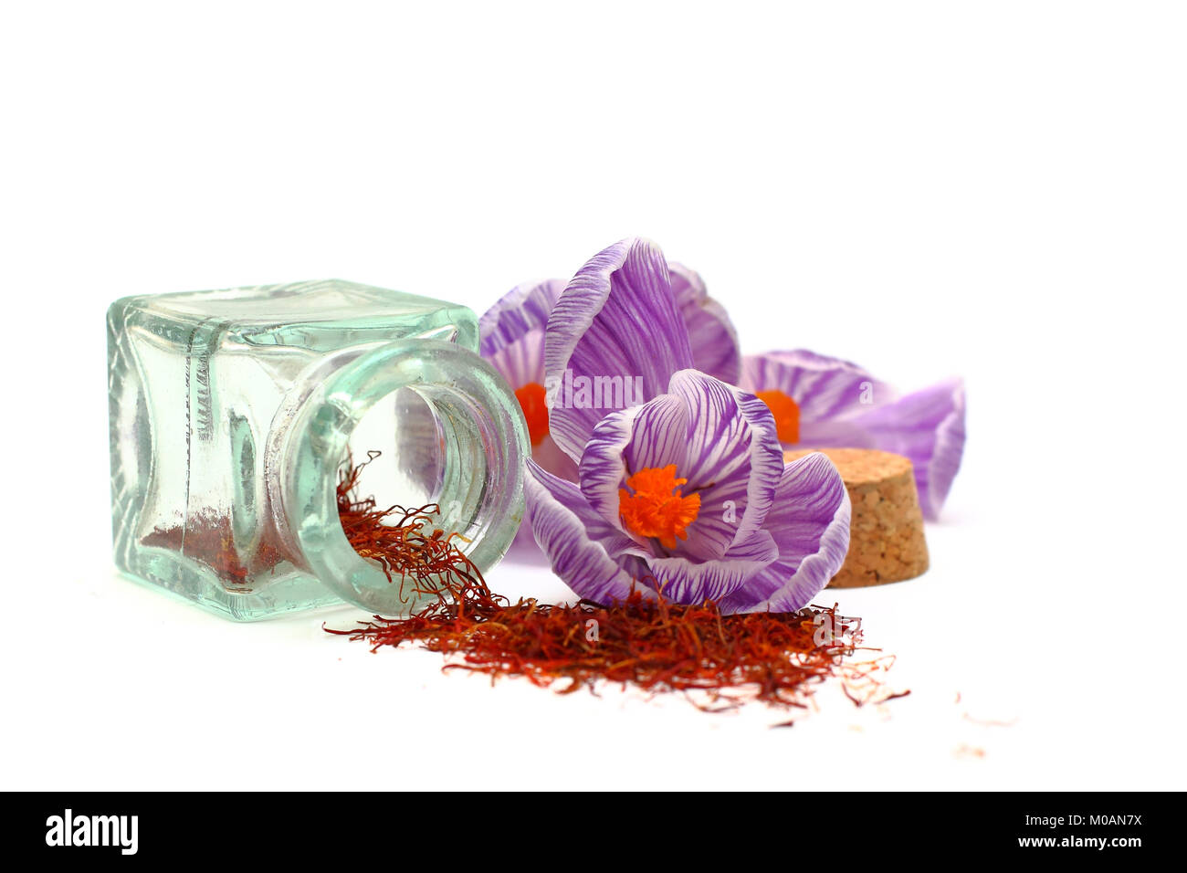 Dried flowers saffron spice Cut Out Stock Images & Pictures - Alamy