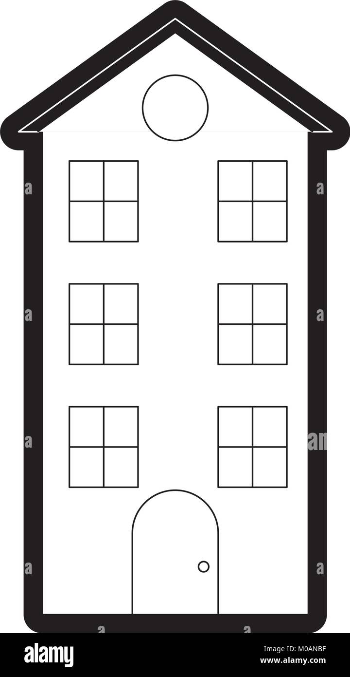 three floors house icon Stock Vector Image & Art - Alamy