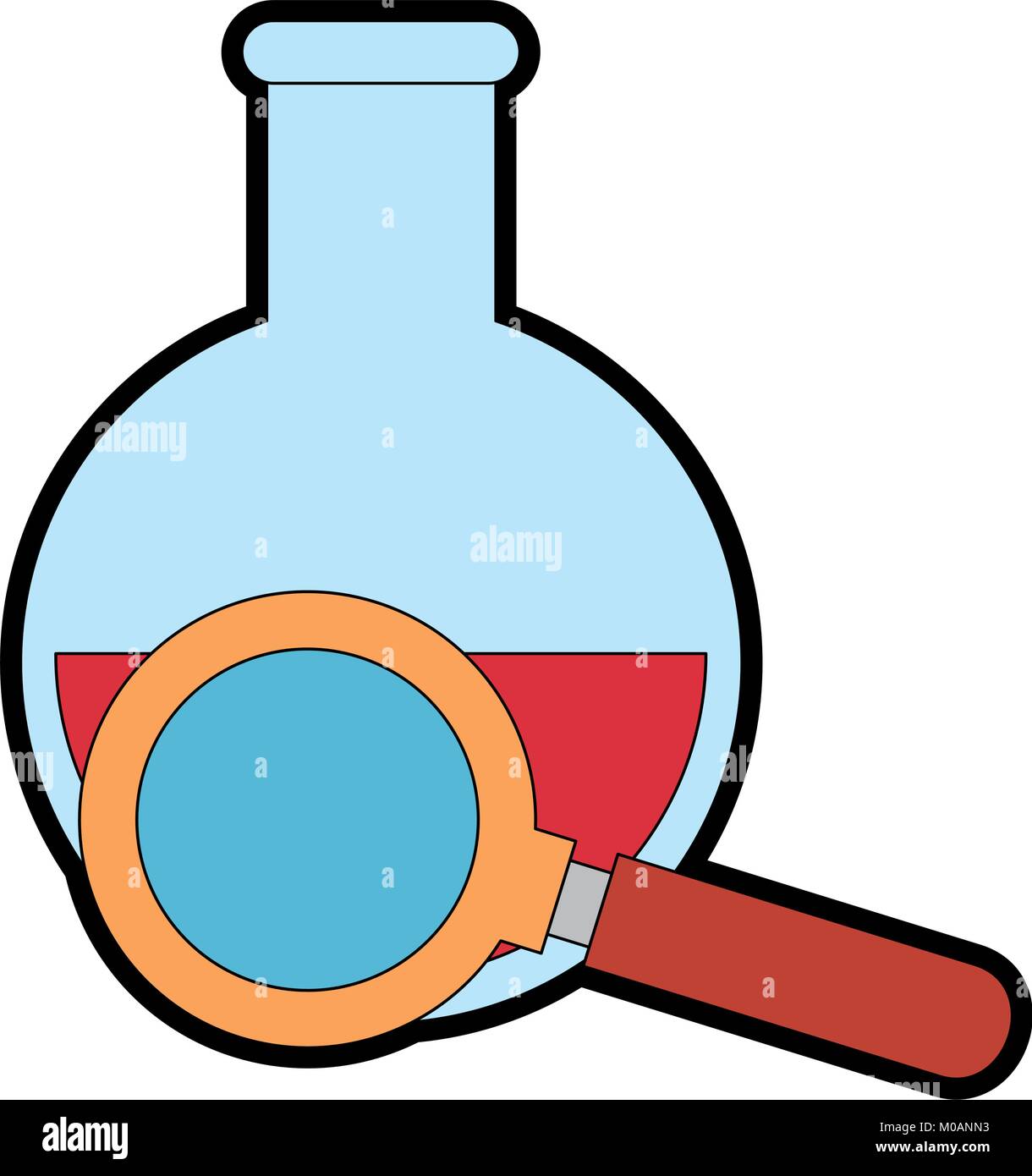 Magnifying glass analysis healthcare Stock Vector Images - Alamy