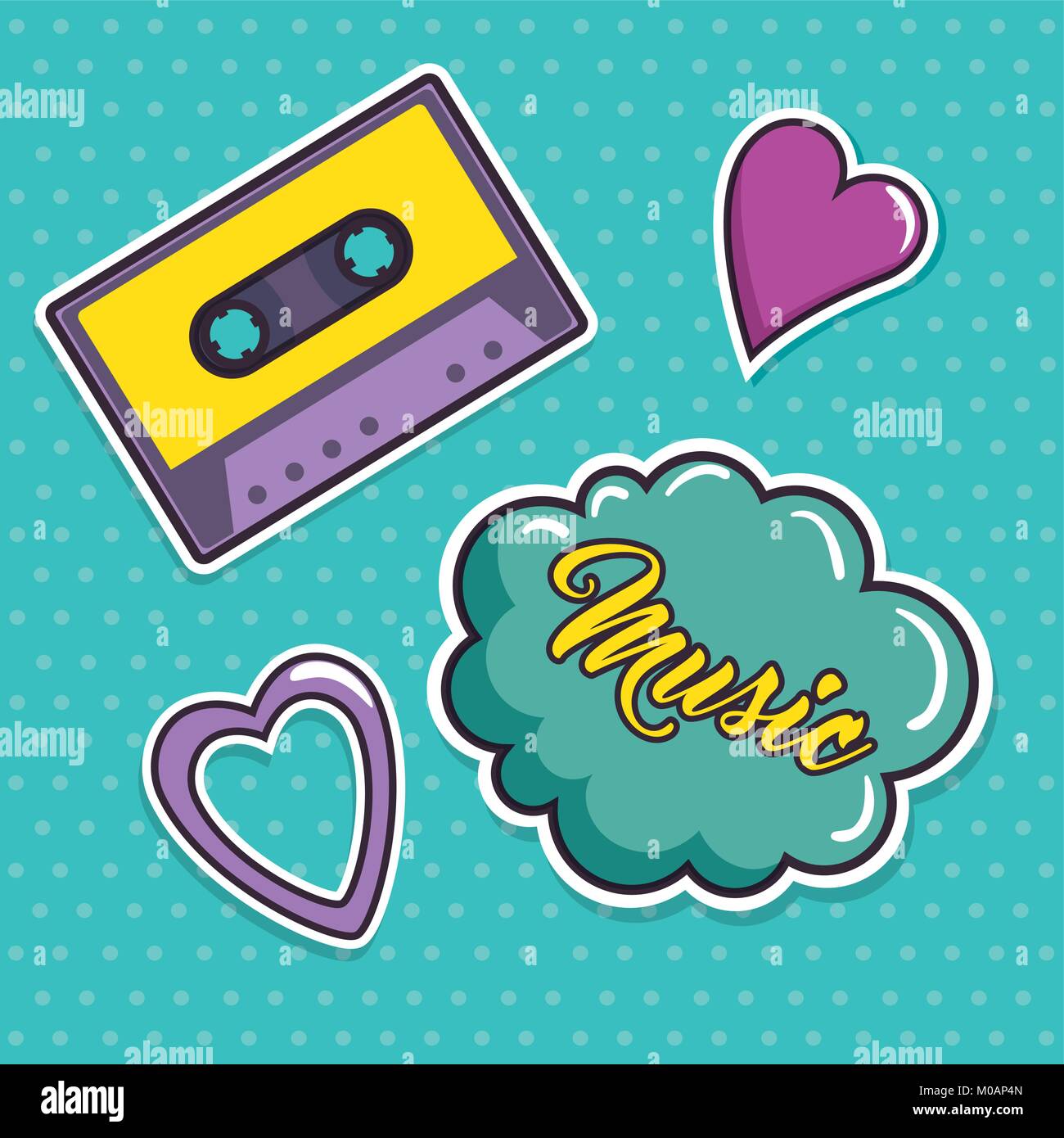 love cute pop art Stock Vector Image & Art - Alamy