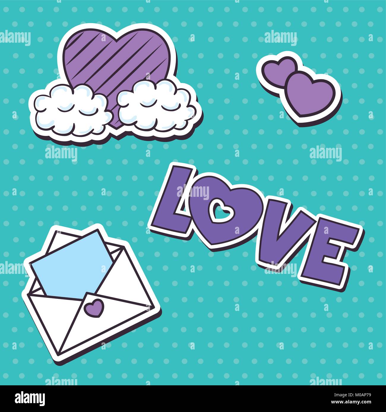 love cute pop art Stock Vector Image & Art - Alamy