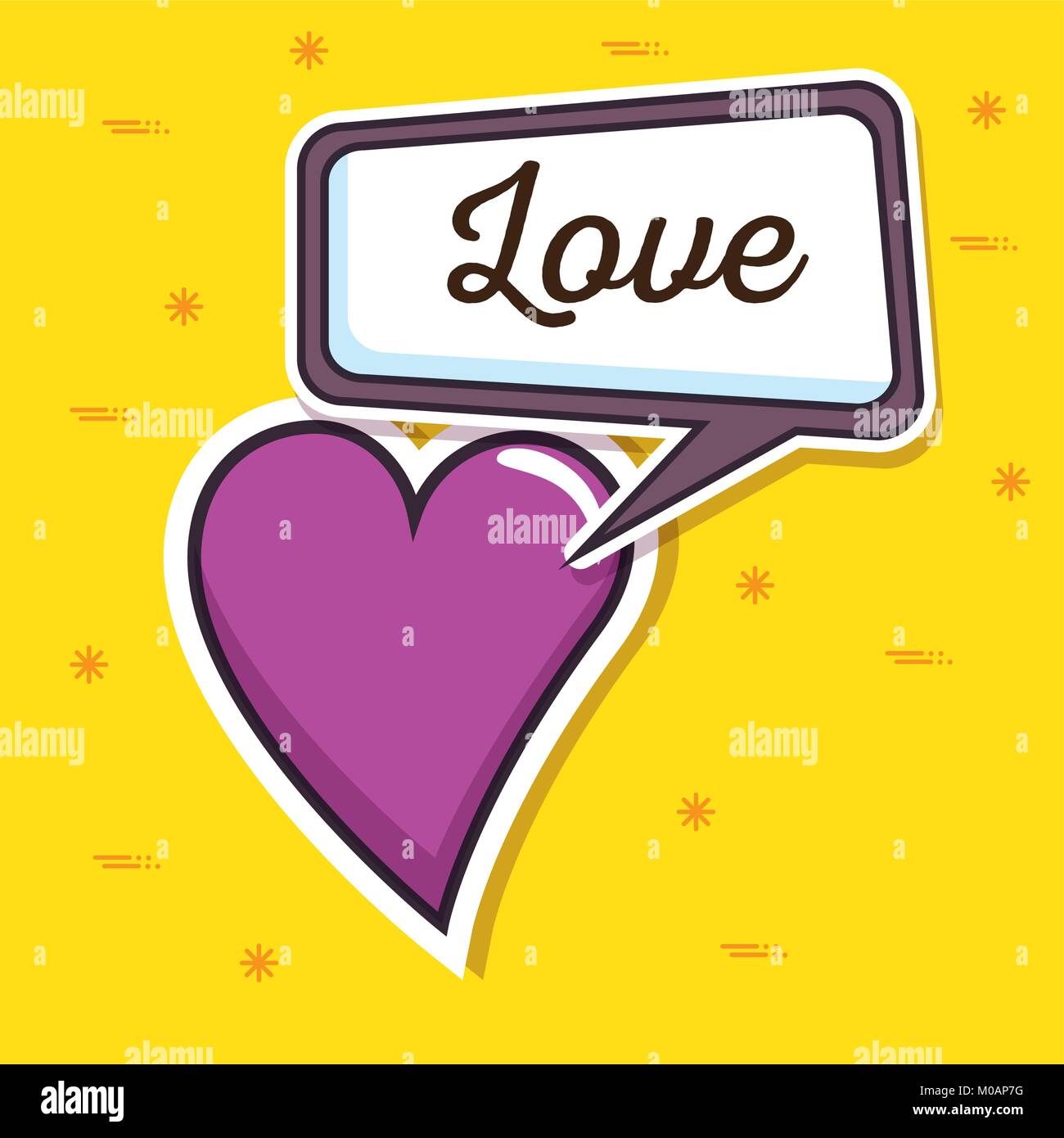 love cute pop art Stock Vector Image & Art - Alamy