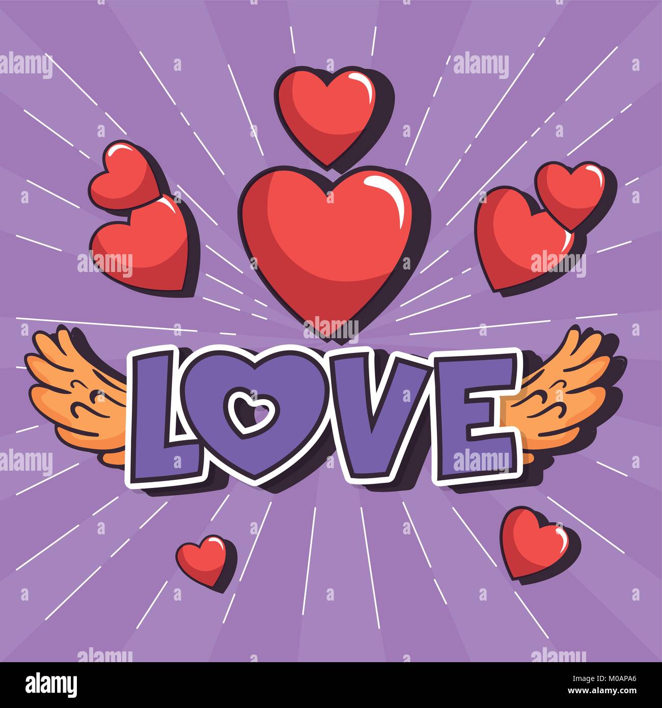 love cute pop art Stock Vector Image & Art - Alamy