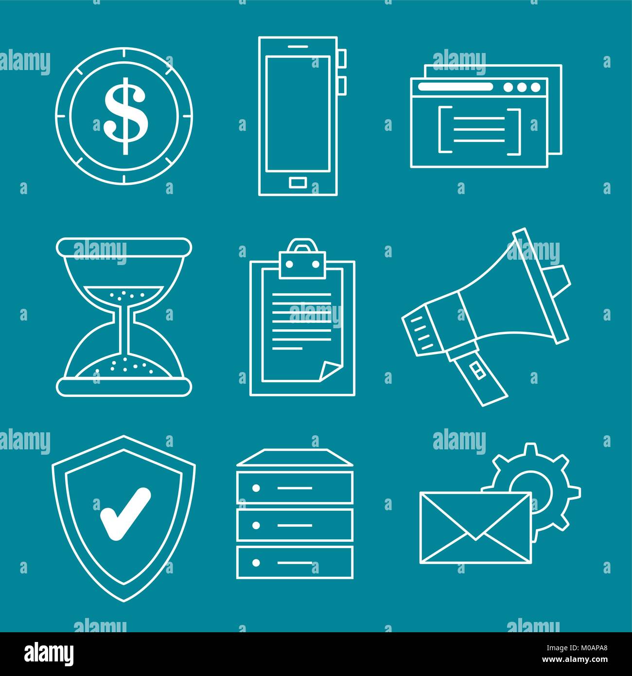 success business set icons Stock Vector Image & Art - Alamy