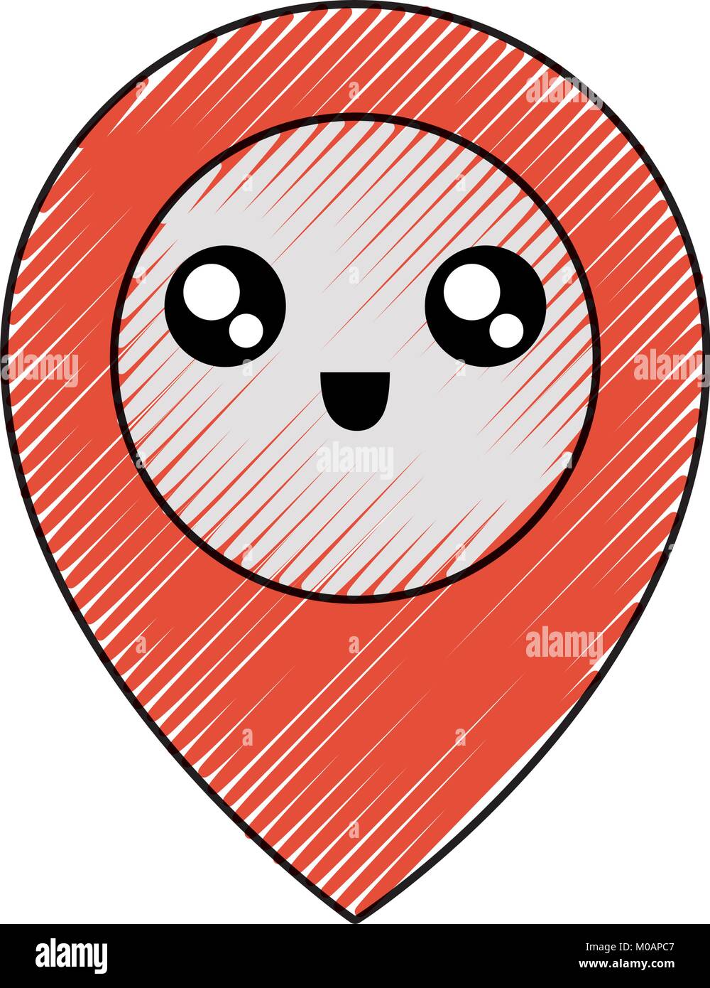 kawaii location pin icon Stock Vector Image & Art - Alamy