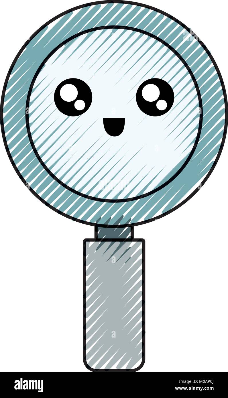 kawaii magnifying glass icon Stock Vector Image & Art - Alamy