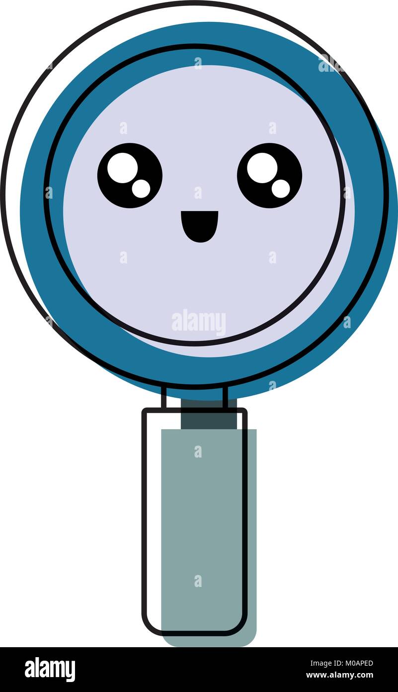 kawaii magnifying glass icon Stock Vector Image & Art - Alamy