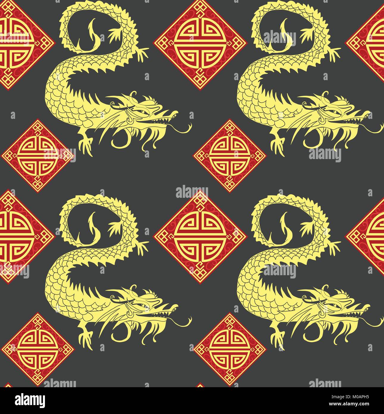 seamless dragons pattern Stock Vector Image & Art - Alamy