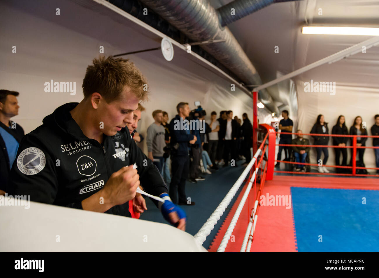 Norway, Bergen - June 7, 2017. The Norwegian professional boxer Simen ...