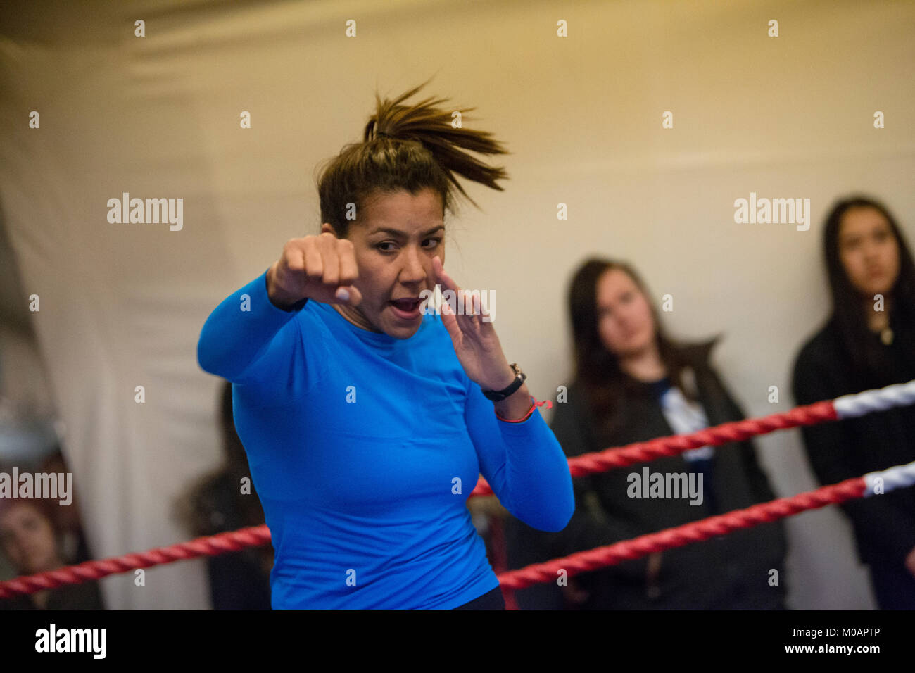 Norway, Bergen - June 7, 2017. The Argentine professional boxer Erica ...