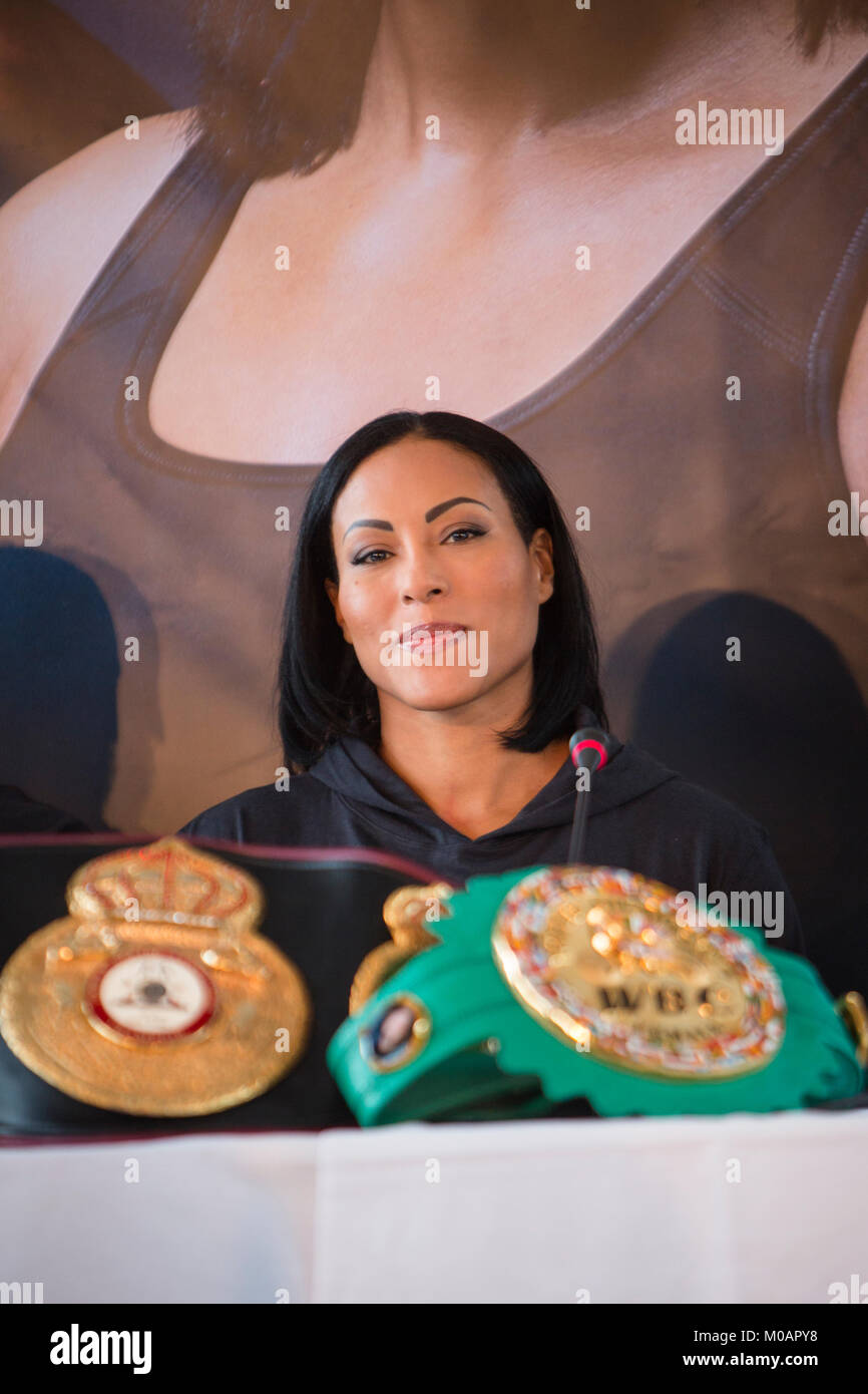 Norway, Bergen - June 6, 2017. The Norwegian professional boxer Cecilia ...