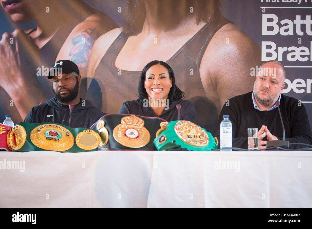 Norway, Bergen - June 6, 2017. The Norwegian professional boxer Cecilia ...