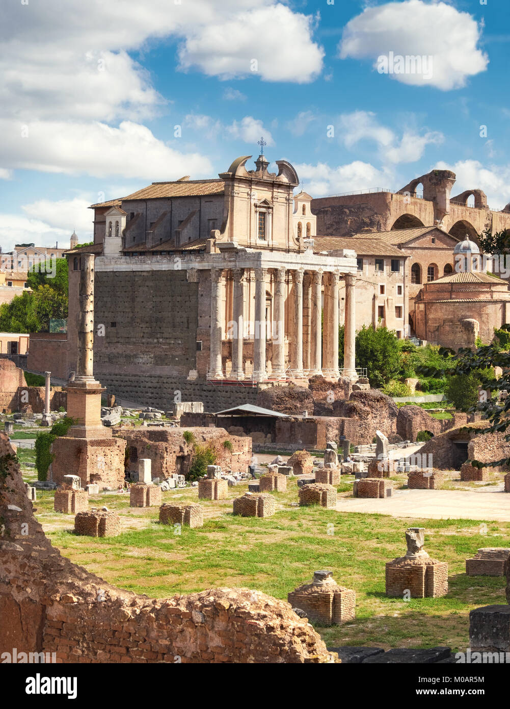 The Temple of Antoninus and Faustina, part of Roman Forum complex in ...