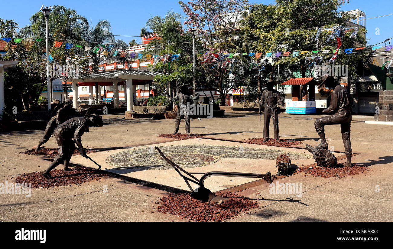 The stages of tequila-making in Hidalgo Parque Stock Photo - Alamy