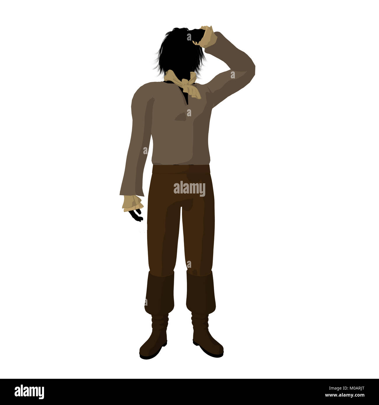 Ludwig van Beethoven silhouette on a white background Stock Photo - Alamy