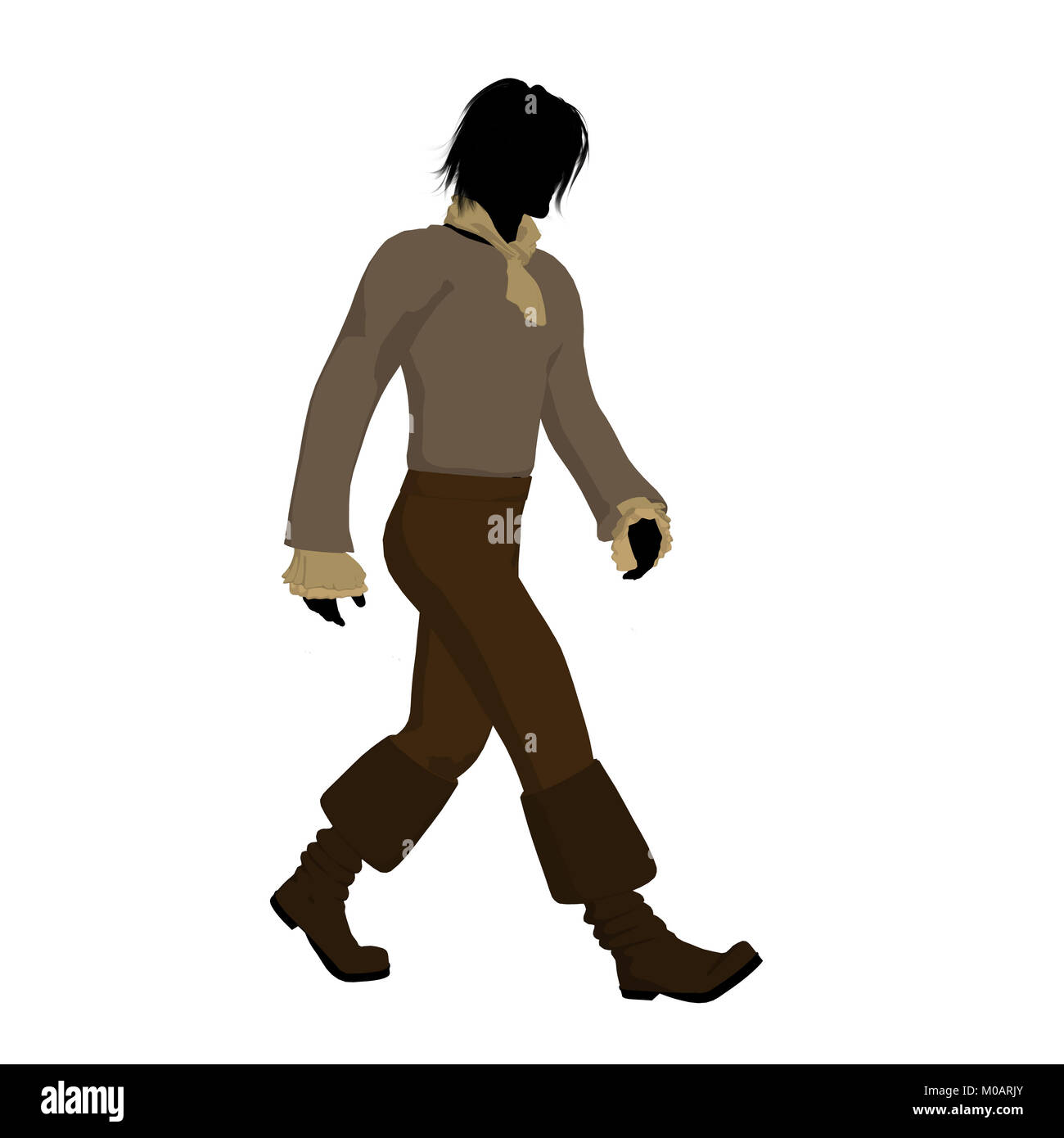 Ludwig van Beethoven silhouette on a white background Stock Photo - Alamy