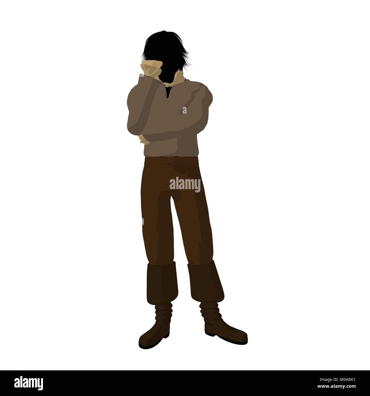 Ludwig van Beethoven silhouette on a white background Stock Photo - Alamy