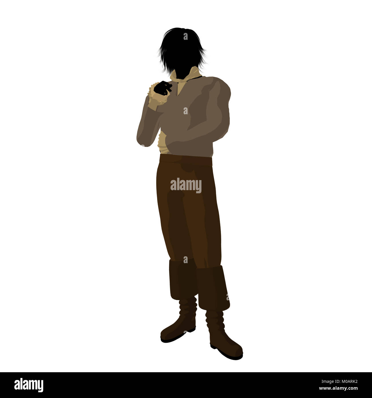 Ludwig van Beethoven silhouette on a white background Stock Photo - Alamy