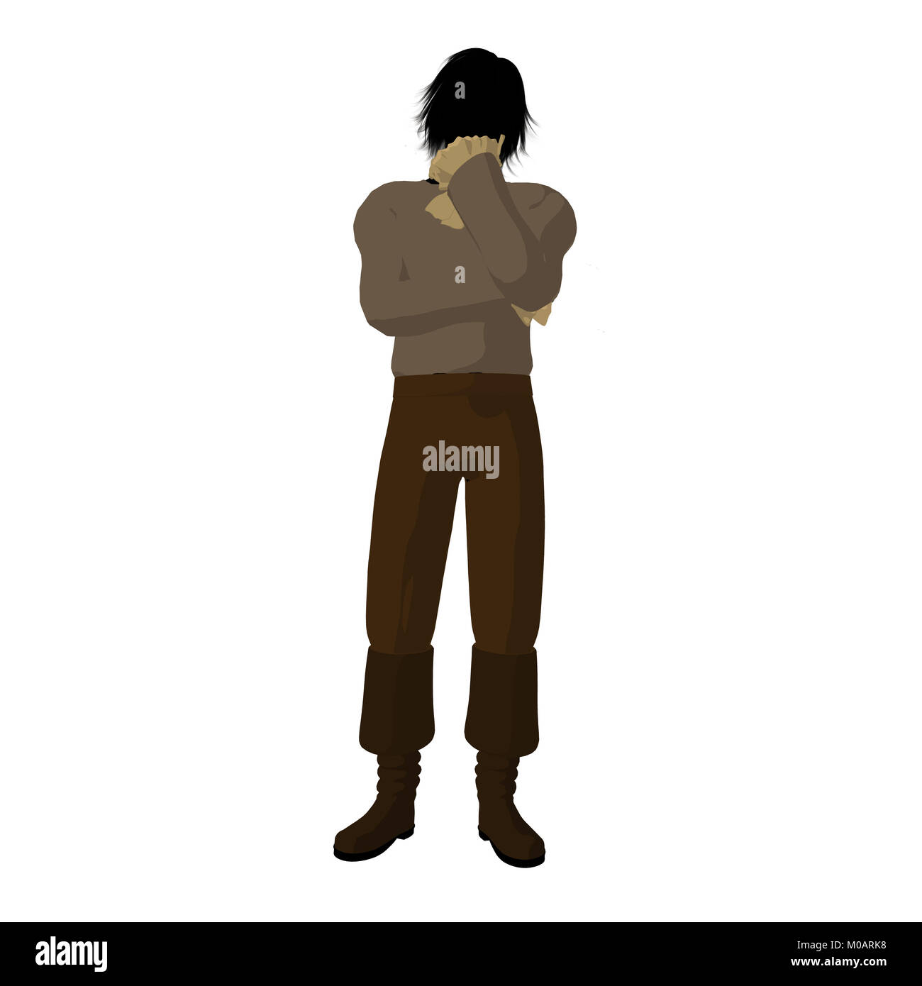 Ludwig van Beethoven silhouette on a white background Stock Photo - Alamy