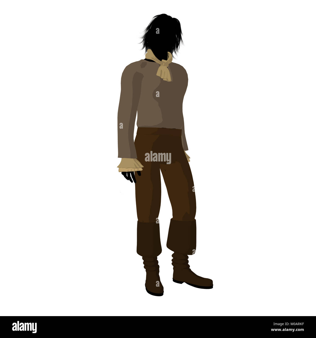 Ludwig van Beethoven silhouette on a white background Stock Photo - Alamy