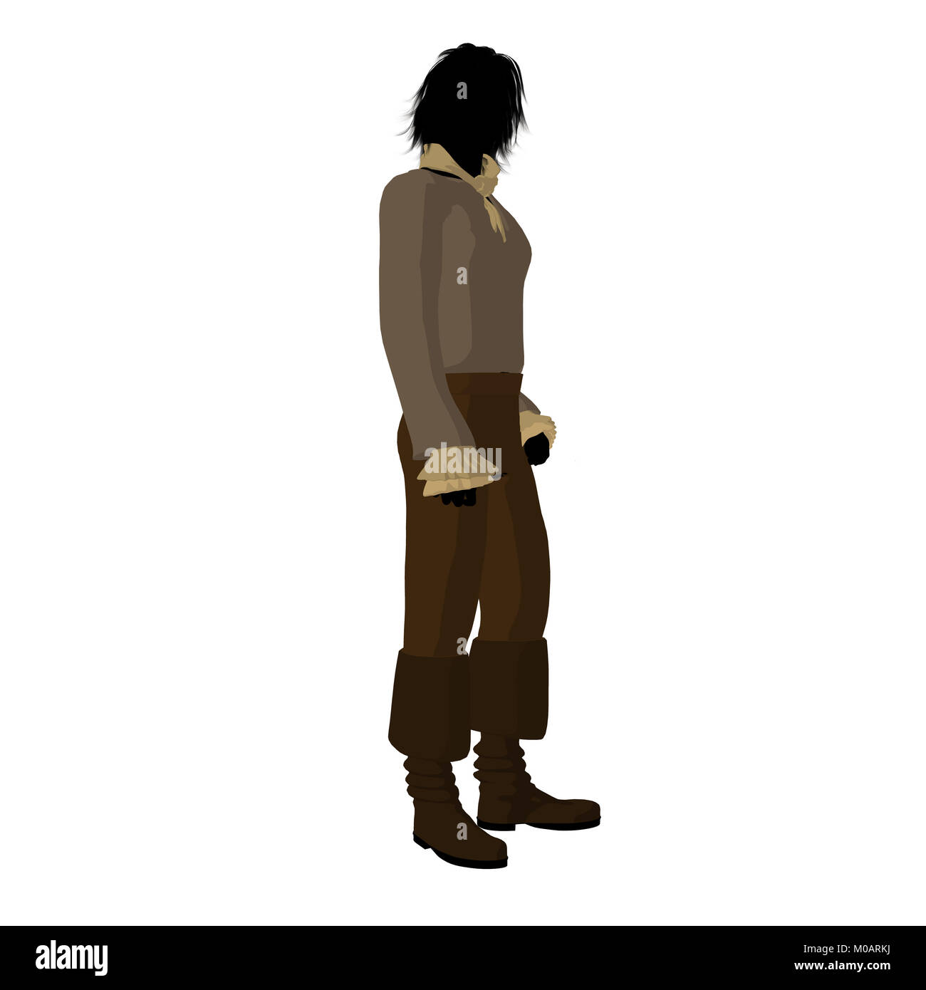 Ludwig van Beethoven silhouette on a white background Stock Photo - Alamy