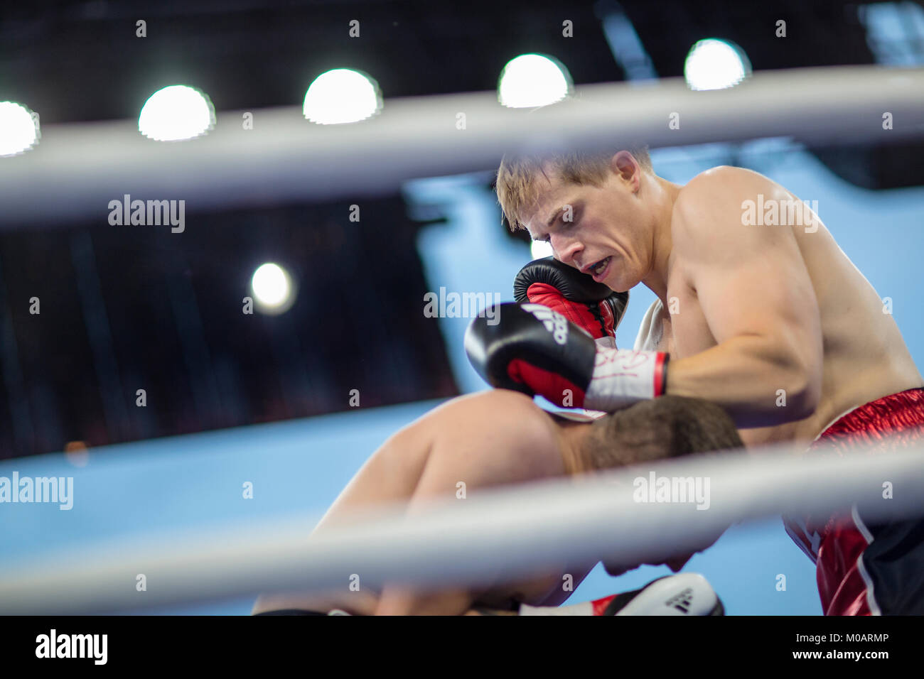 Norway, Bergen - June 09, 2017. The Norwegian professional boxers Simen ...